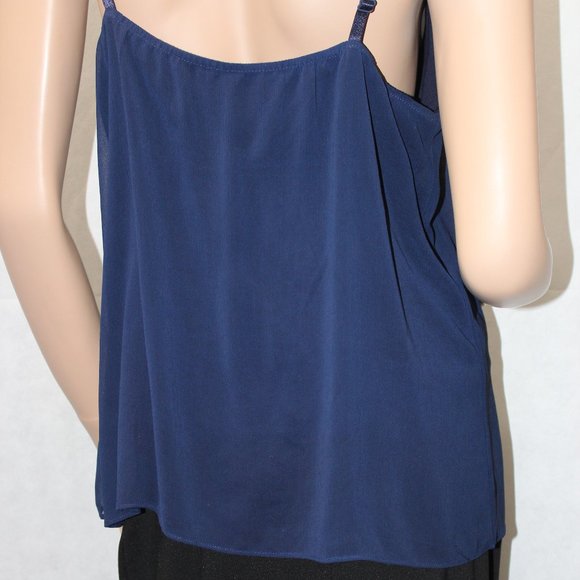 New York & Company | Tops | New York Company Navy Blue Lace Camisole ...